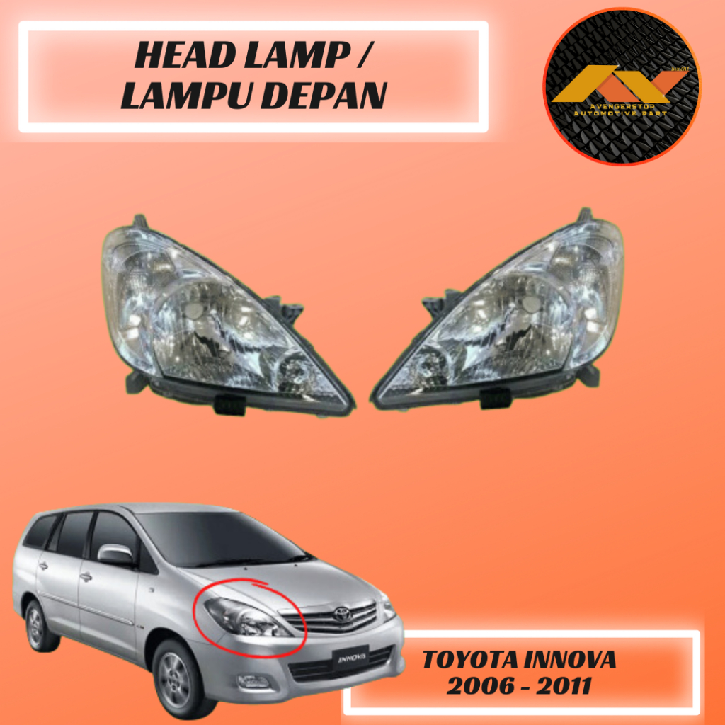 Toyota Innova Head Lamp Lampu Kereta Headlamp Front Lamp Lights Lampu ...