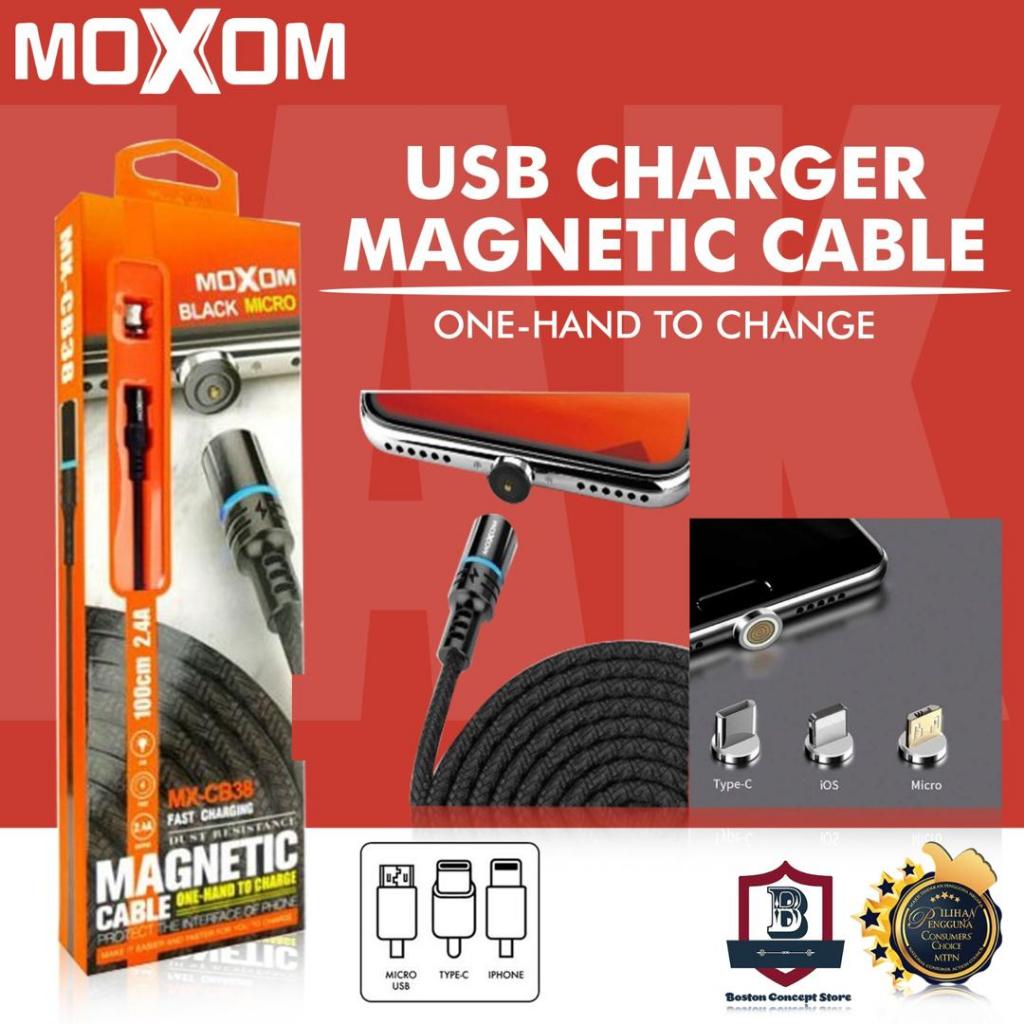 ORIGINAL MOXOM MX-CB38 MAGNETIC FAST CHARGING IP CABLE for iP Micro ...