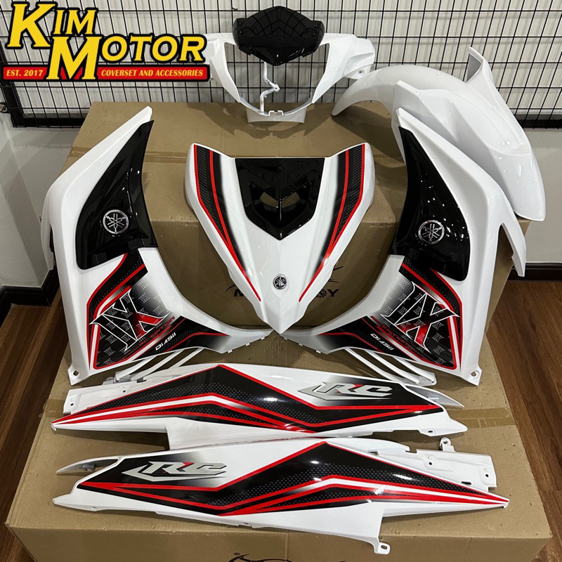 COVERSET LC135 V6 V7 ORIGINAL VELOZI EXCITER RC IX WHITE PUTIH BLACK ...