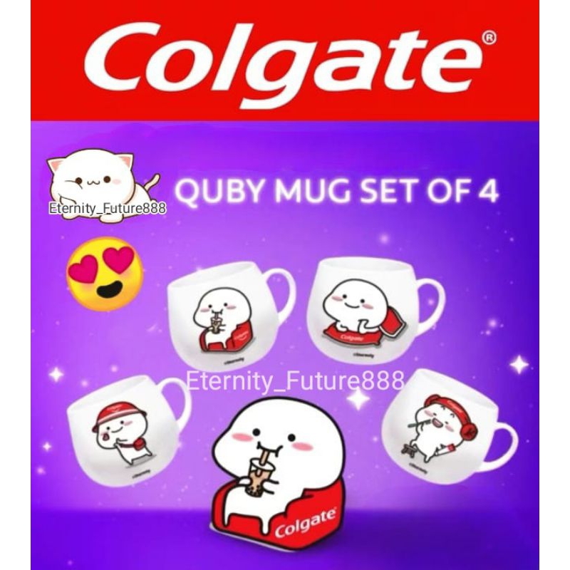 4 For RM68.88 only Colgate QUBY mug QUBY quby premium gift set limited ...