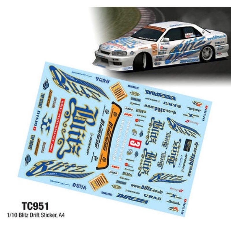 TC951 1/10 Blitz Drift Sticker, A4 | Shopee Malaysia