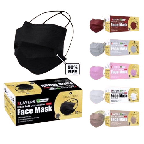 ONESTEP【FULL BLACK】Headloop / Earloop Adult Face Mask Non-medical Hijab ...