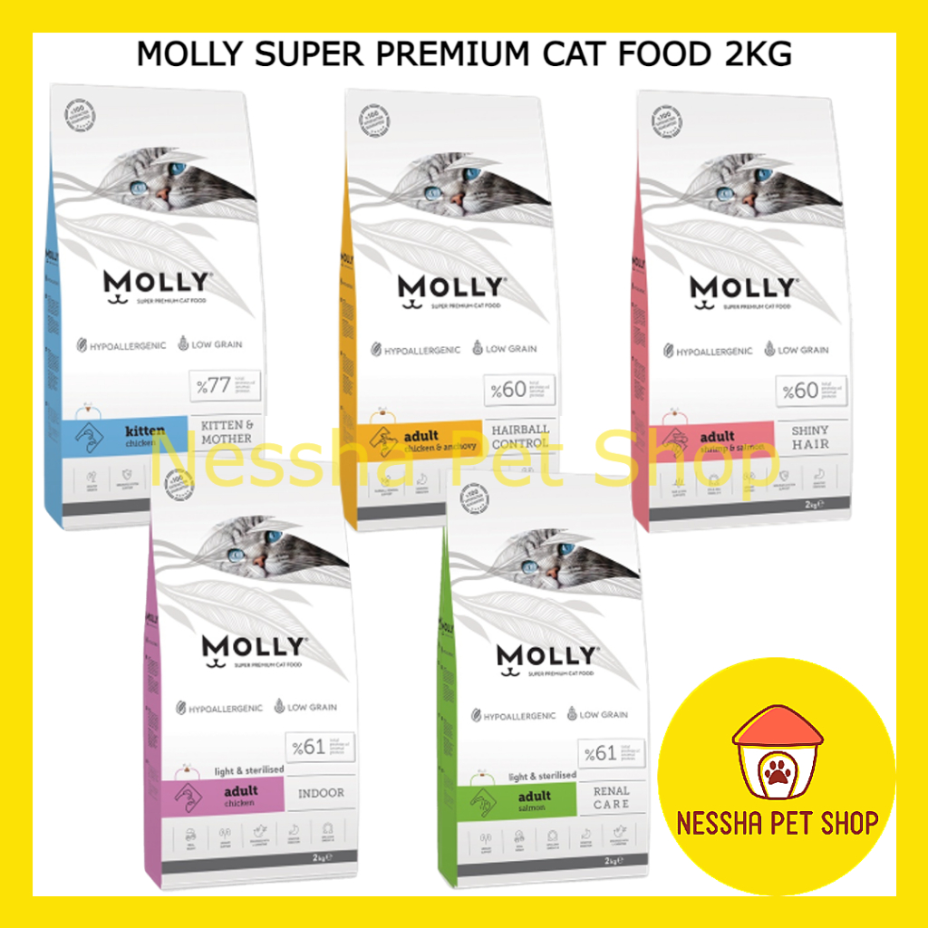 Molly Super Premium Cat Food 2KG Kitten & Mother/Chicken & Anchovy ...