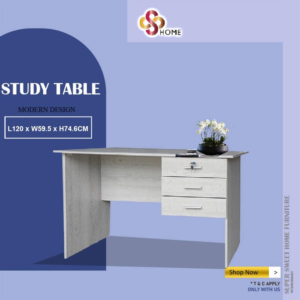 Student Computer Table Meja Komputer Writing Table Meja Tulis Study Desk Furniture Perabot Murah ...