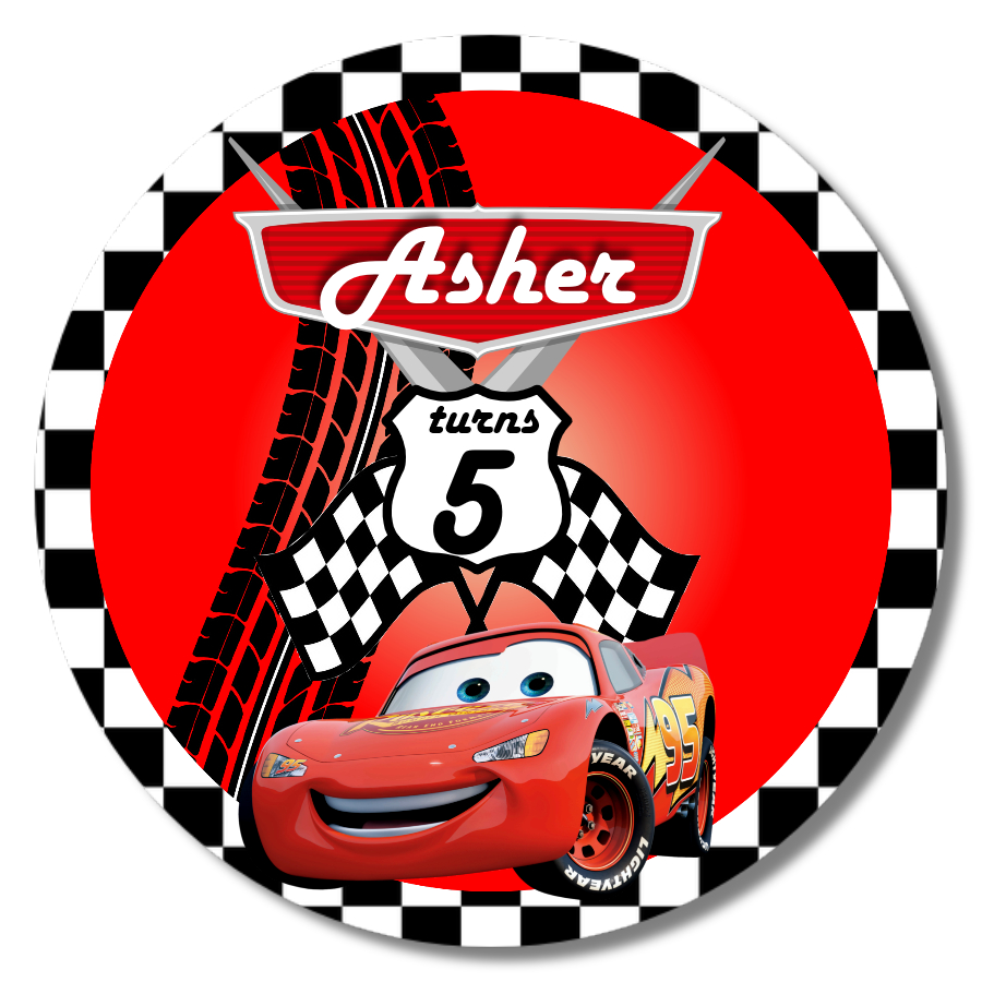 Lightning McQueen Cars Custom Theme Paperbag Chipbag Bottle Label ...