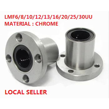 CHROME Round Linear Flange Bearing LMF6UU / LMF8UU | Shopee Malaysia