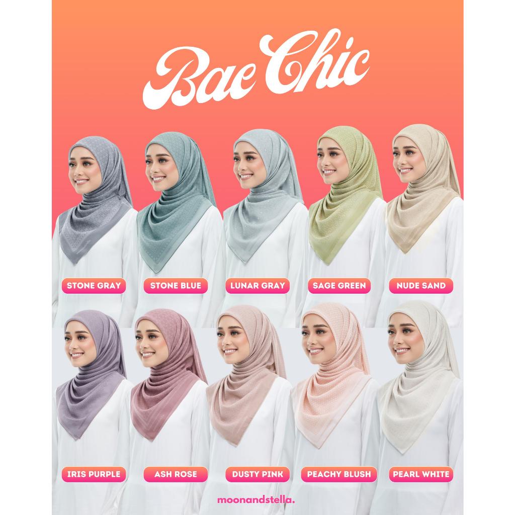 🌙MOON & STELLA BAE CHIC PLAIN Bawal Plain B45 Murah Moon Stella Murah ...