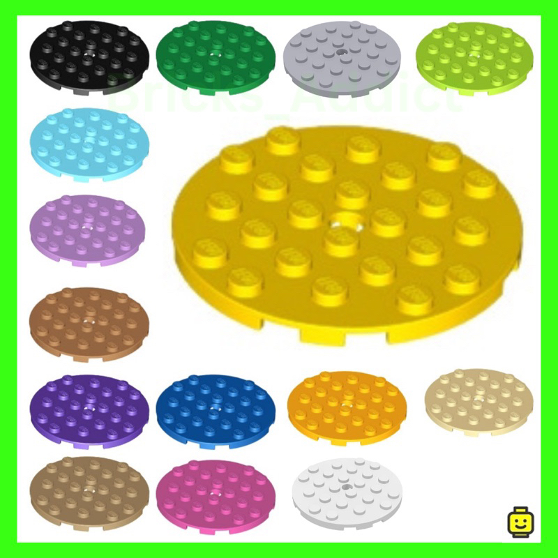 LEGO PARTS (GENUINE) 11213 Plate, Round 6x6 with Hole | Shopee Malaysia