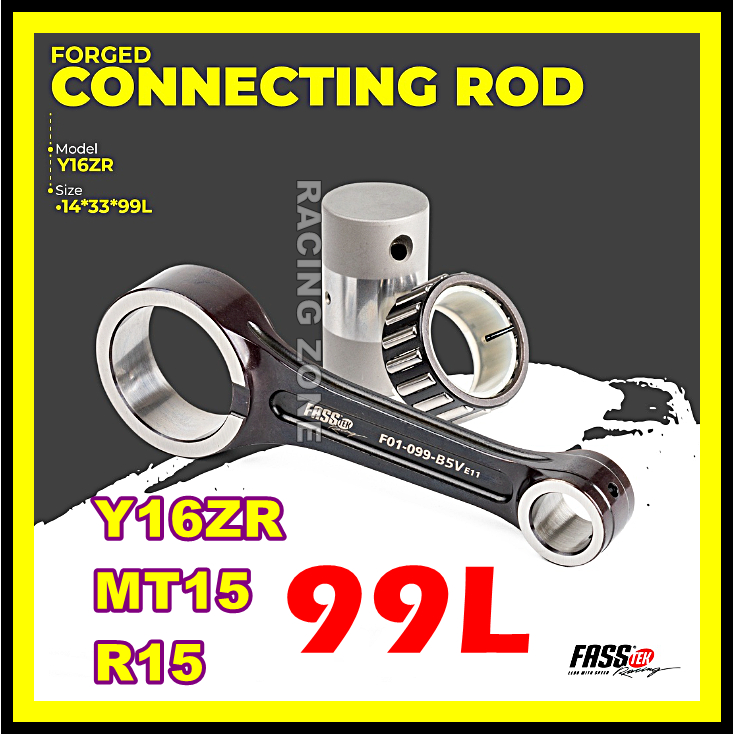 FASSTEK Y16ZR R15 MT15 FORGED CON ROD V2 99L STANDARD 14x33x99L YAMAHA ...