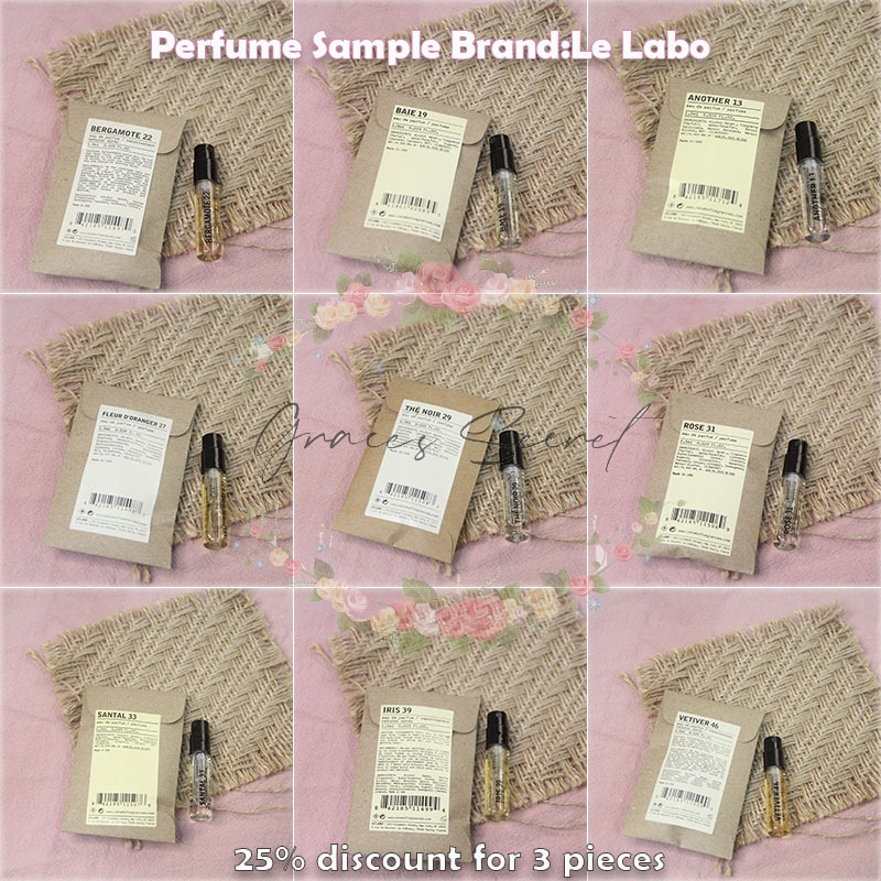 Perfume Sample - Le Labo Perfume Collection / 9 Fragrances / 1.5ML ...