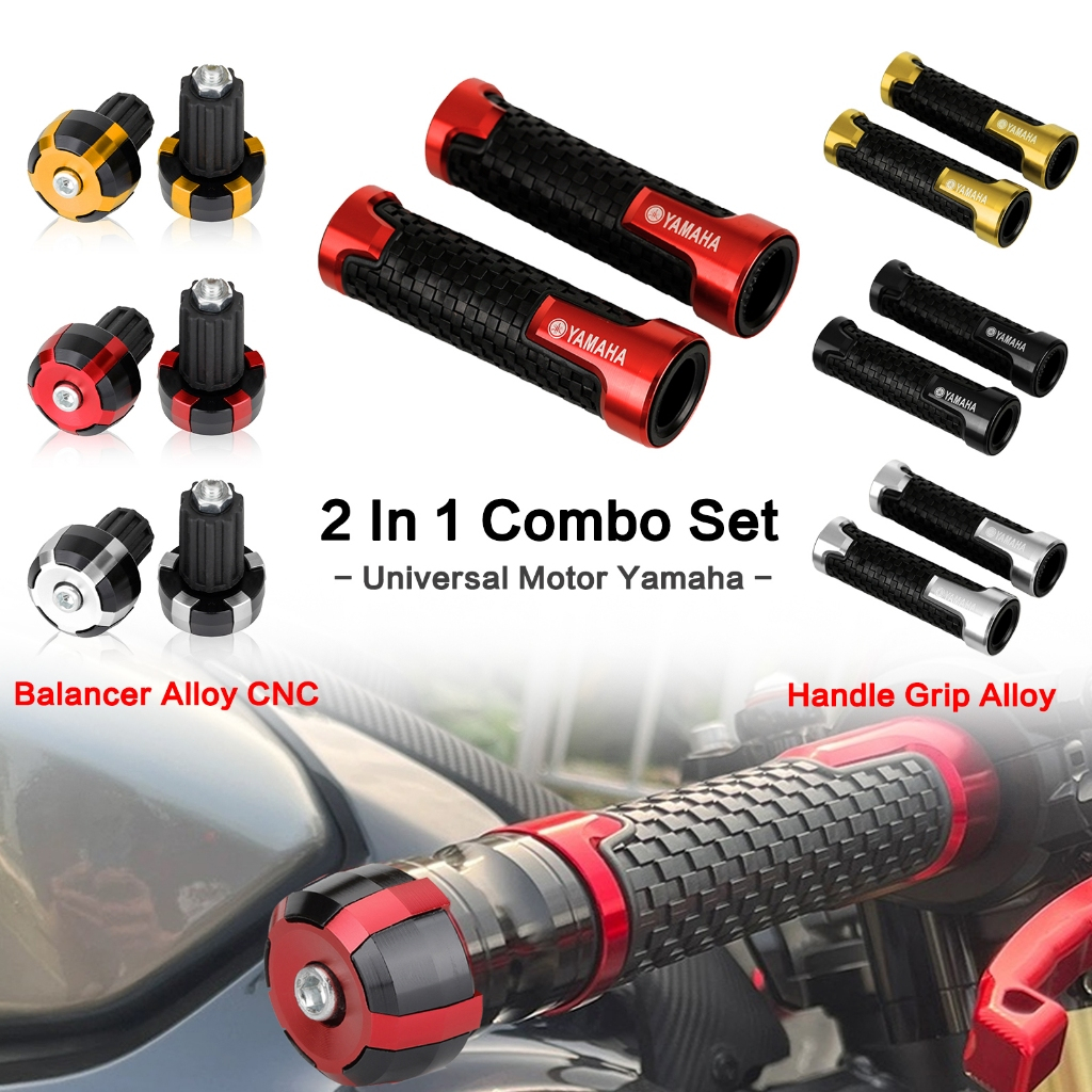 1SET YAMAHA Handle Grip + Balancer THROTTLE GRIP HAND GRIP Universal ...