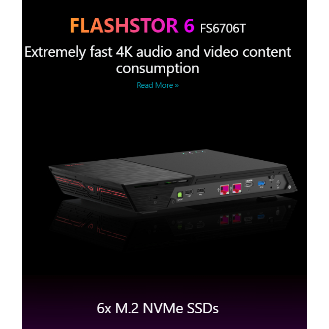 NAS Asustor Flashstor 6 FS6706T (support up t o 6 x 8TB M.2 SSD ...