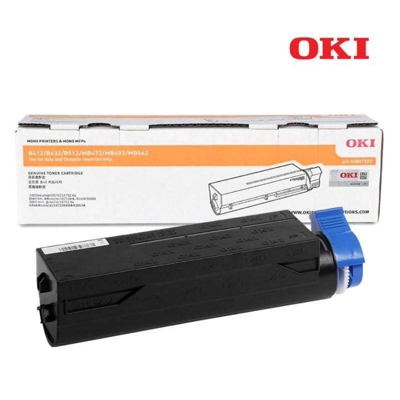 OKI B412/B432/B512/MB472/MB492/MB562 7K Toner Cartridge (Original ...