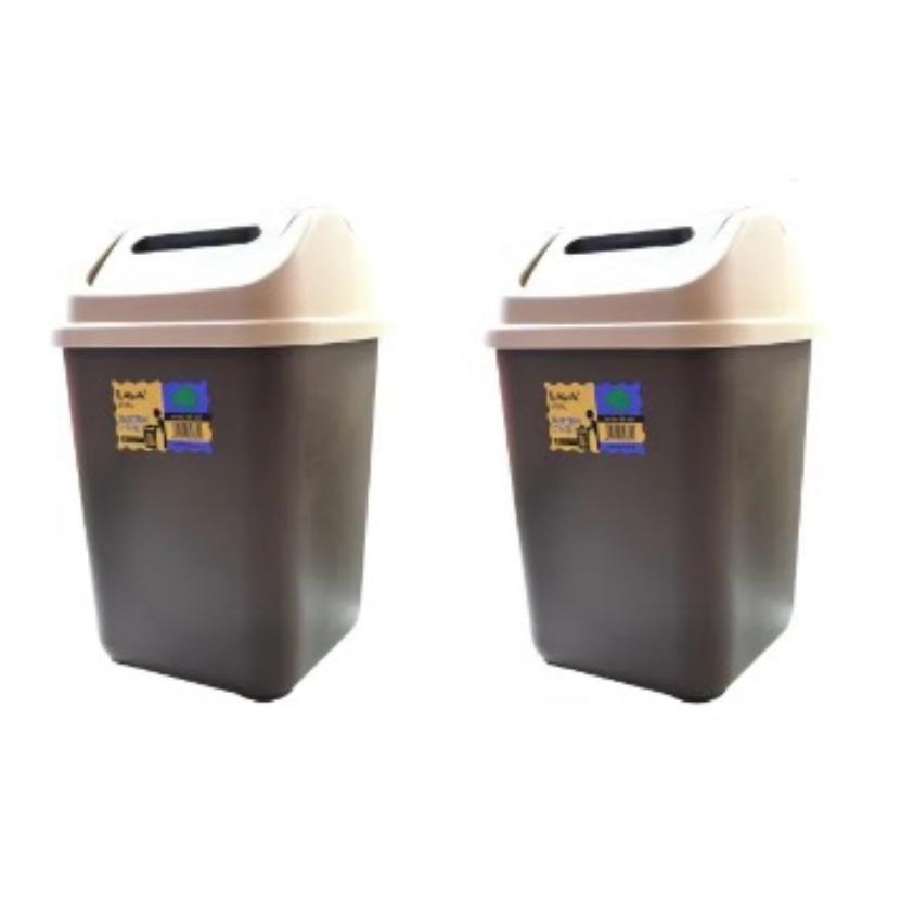 GARBAGE DUSTBIN WITH SWING CAP (1 UNITS) DB366 - BROWN | Shopee Malaysia