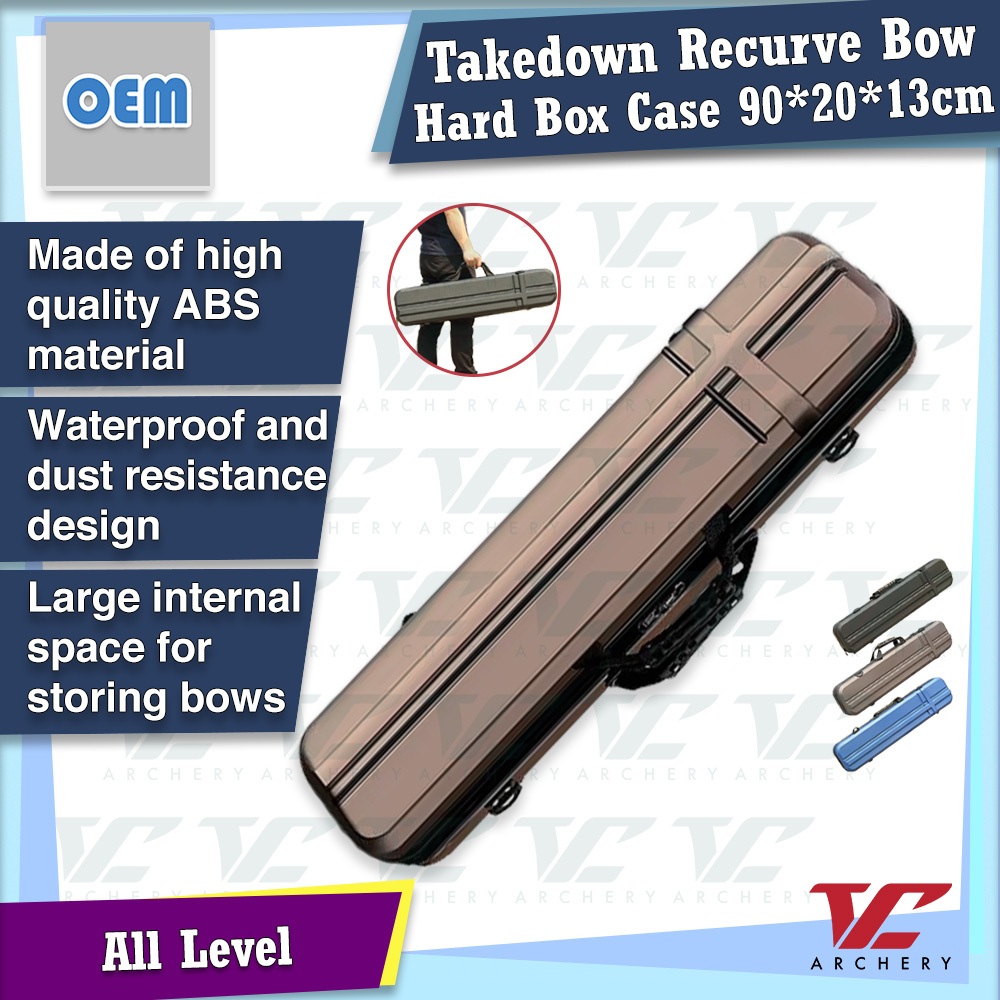 V Club Archery Handheld Recurve Bow ABS Hard Box Case - 90*20*13cm ...