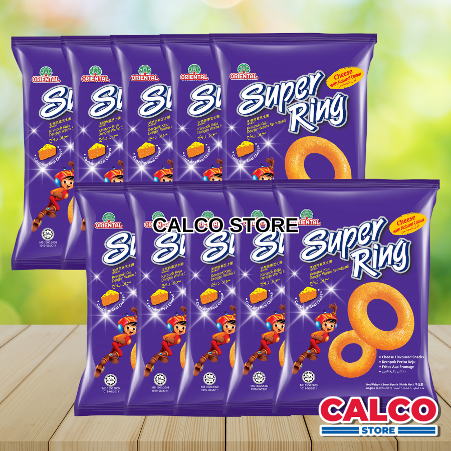 60g x 10pcs Oriental Brand Super Ring Keropok Perisa Keju Cheese ...