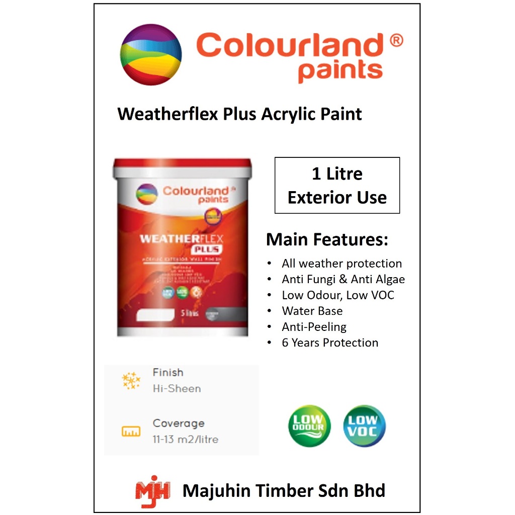 Colourland Weatherflex Plus Exterior Wall Paint / Cat Luar Dinding ...