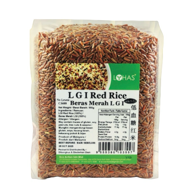 Lohas Natural LGI Rice | Low GI | Suitable For Diabetes 900g 低血糖熟米 | 糖尿 ...