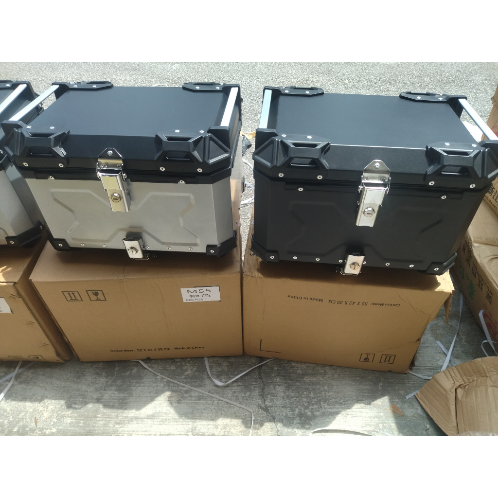 Alluminium Top Box Storage Box Black Silver Colour 39L 45L 55L ...
