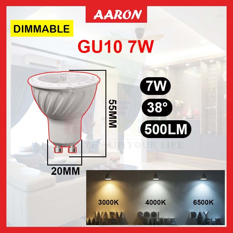 GU10 MR16 LED BULB MENTOL 5w 6w 7w MR16/GU10 High Power 220v Warm White DL CW Aaron Shop ...