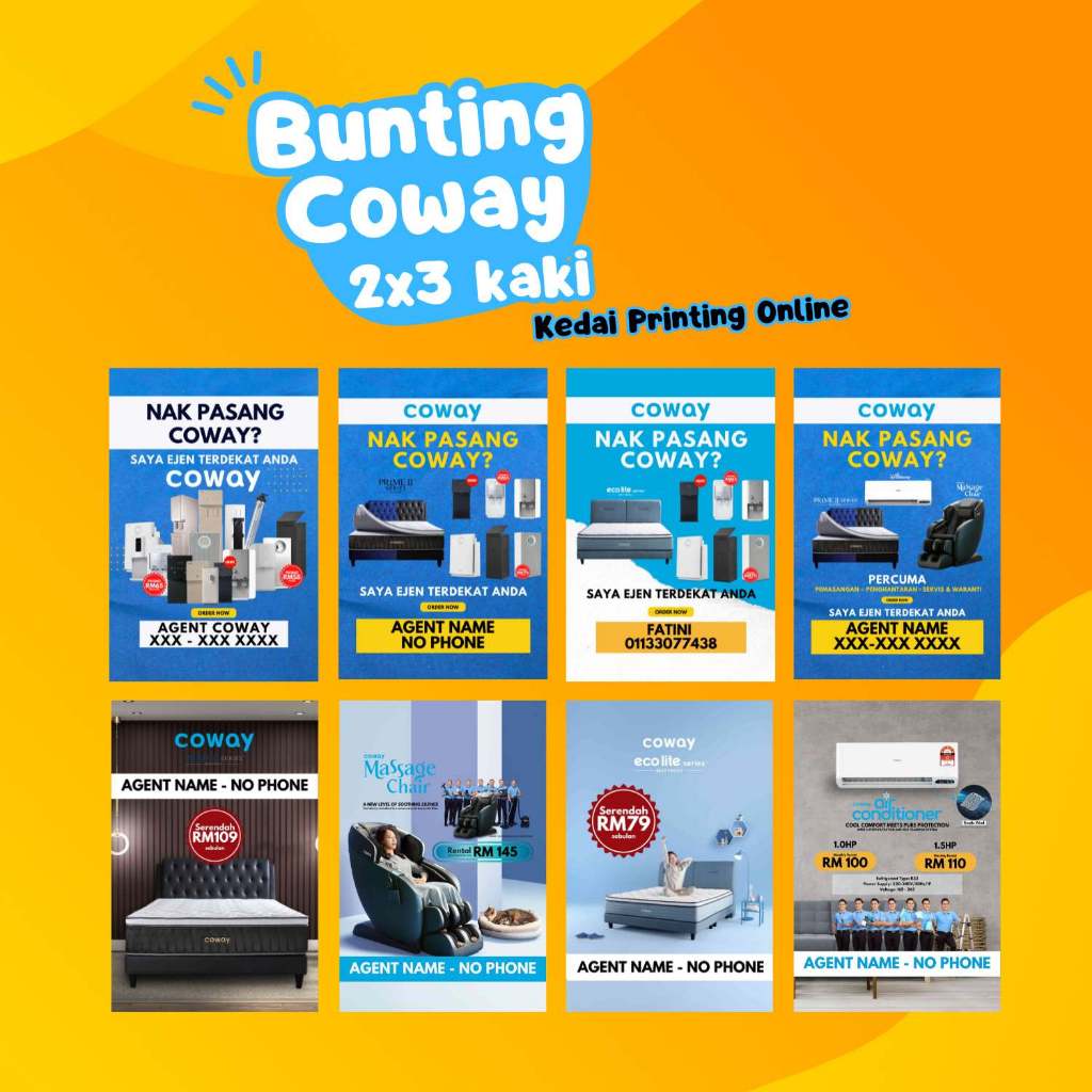 PRODUCT UPDATED!! Bunting COWAY (MENEGAK) 2 X 3 KAKI - PENTING!! SILA ...