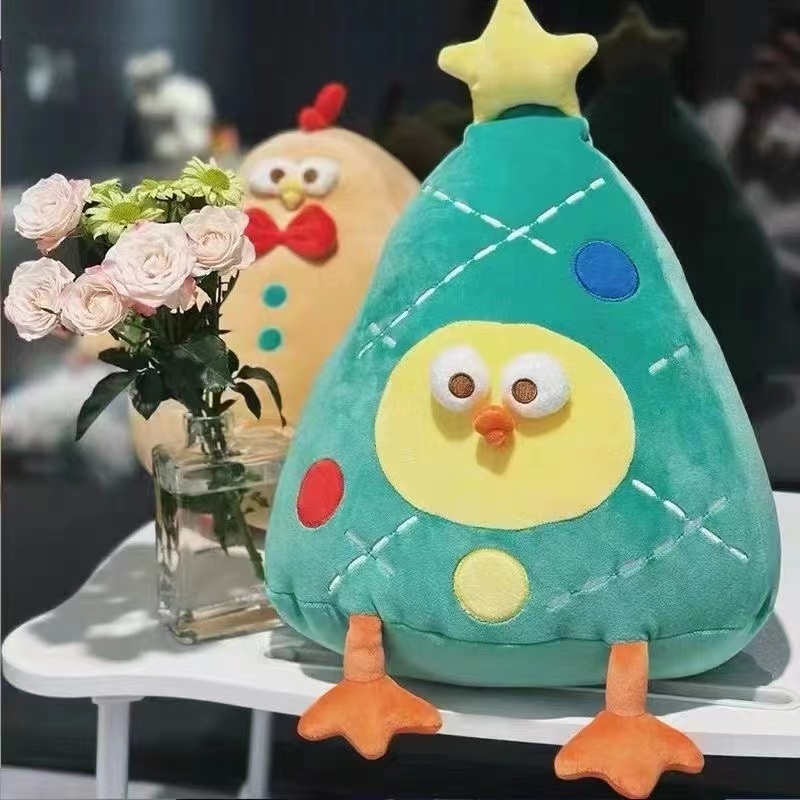 dundun Chicken Plush Cartoon Christmas Tree Gingerbread Chicken Stuffy ...