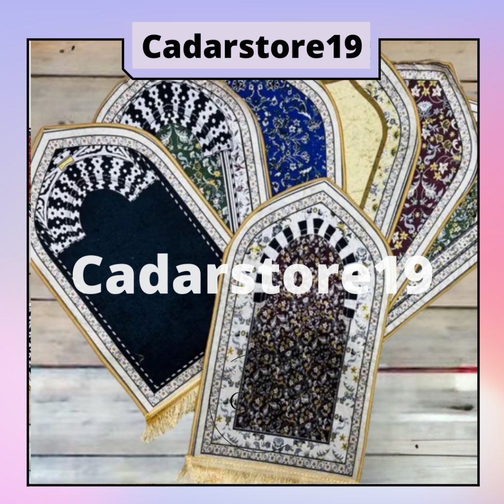 100 pcs 35x60cm sejadah Qubah viral DOORGIFT prayer mat ready stock ...