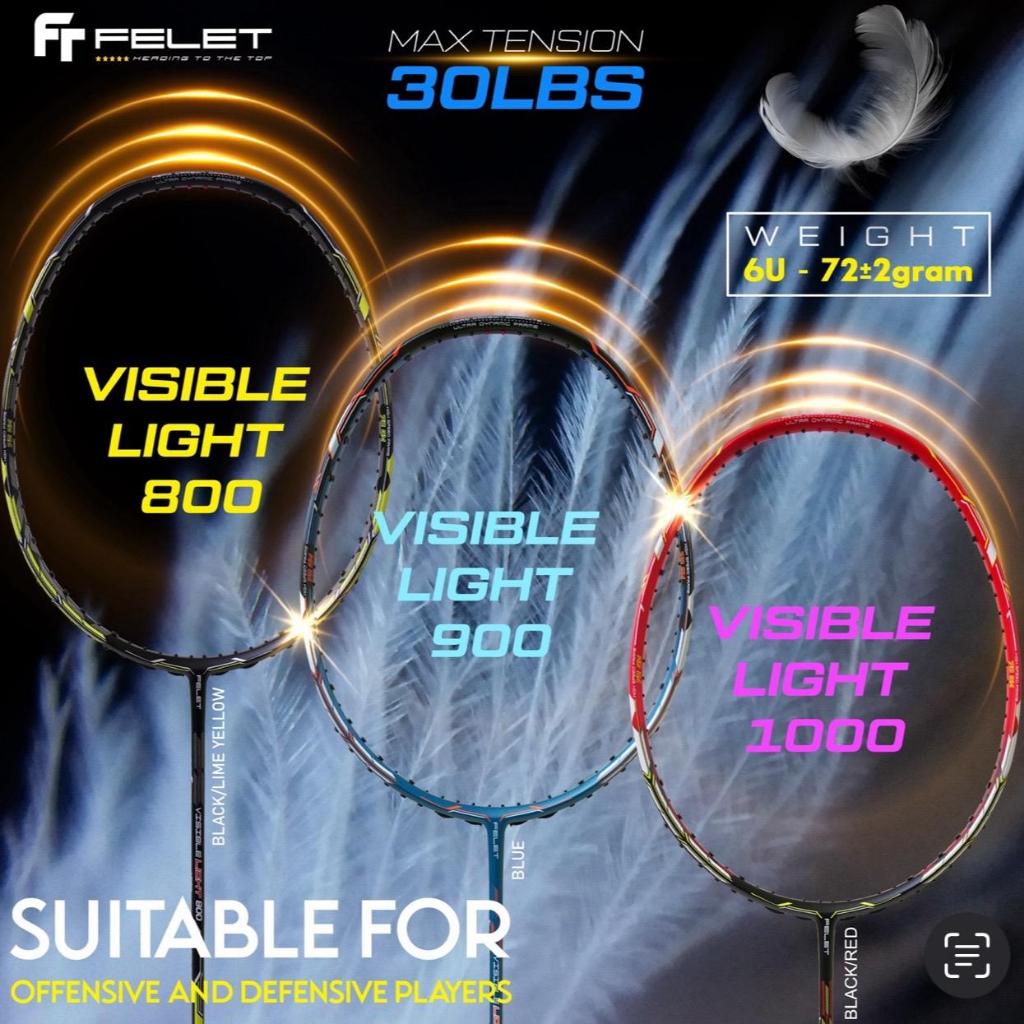 Felet Visible Light Control Badminton Racket [Free String + Grip + Free ...