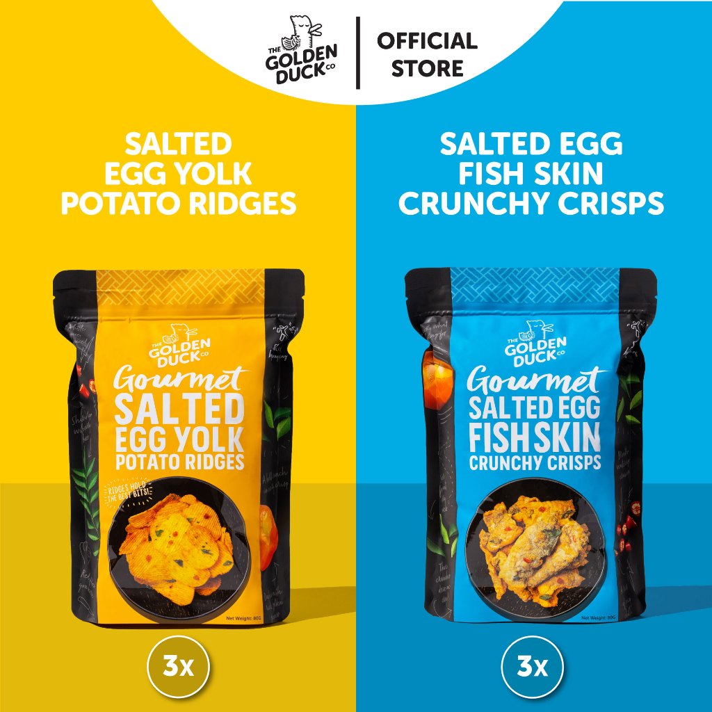 The Golden Duck Salted Egg Fish Skin + Salted Egg Potato Ridges Potato ...
