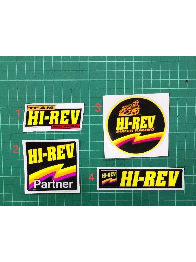 Hi-Rev / HI-REV Lubricants Engine Oil Logo Sticker Printing Laminated ...