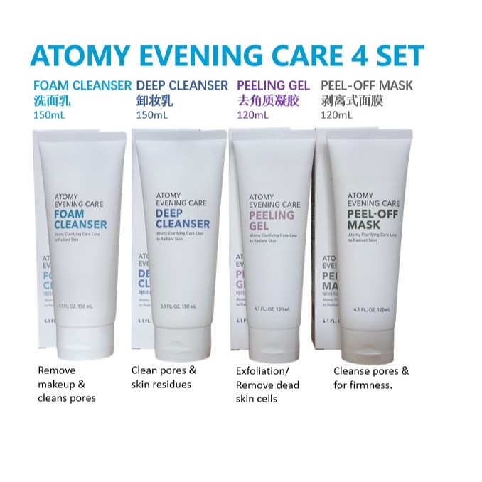 Atomy Evening Care Series Deep Cleanser (150ml); Foam Cleanser (150ml ...