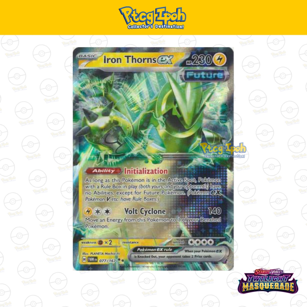 [Pokémon TCG] Twilight Masquerade: Iron Thorns ex - 077/167 - Ultra Rare | Shopee Malaysia