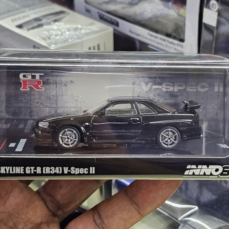 INNO64 NISSAN SKYLINE GTR R34 V SPEC II BLACK | Shopee Malaysia