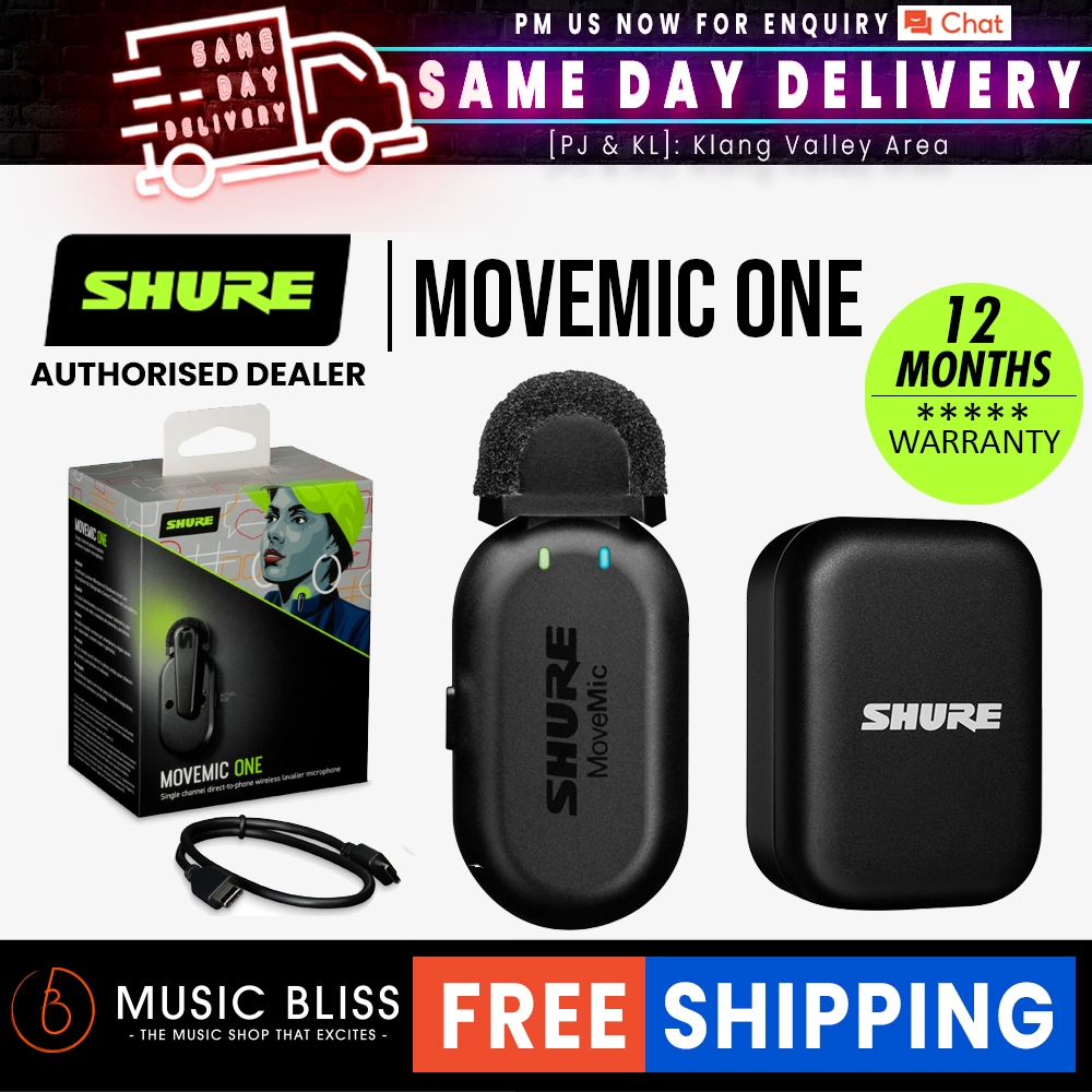 Shure MoveMic One Wireless Lavalier Microphone System | Shopee Malaysia