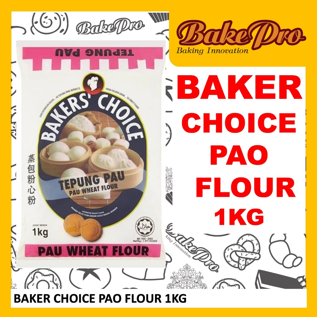 PAU BAKER CHOICE PAO FLOUR 1KG/TEPUNG BAKER CHOICE PAU 1KG | Shopee ...
