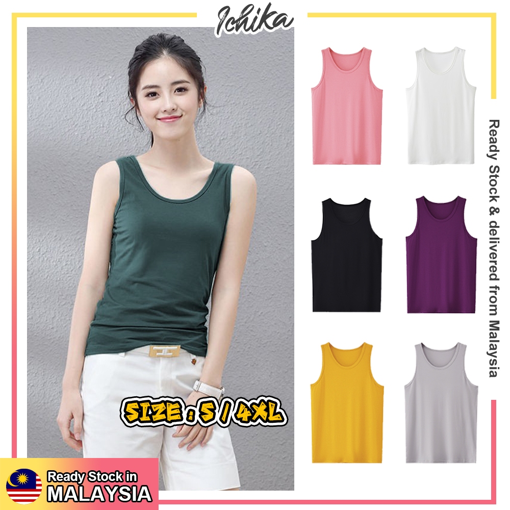 [MYSIA READY STOCK][S-4XL][HESTER Women Singlet Vest Plus Size Tank ...