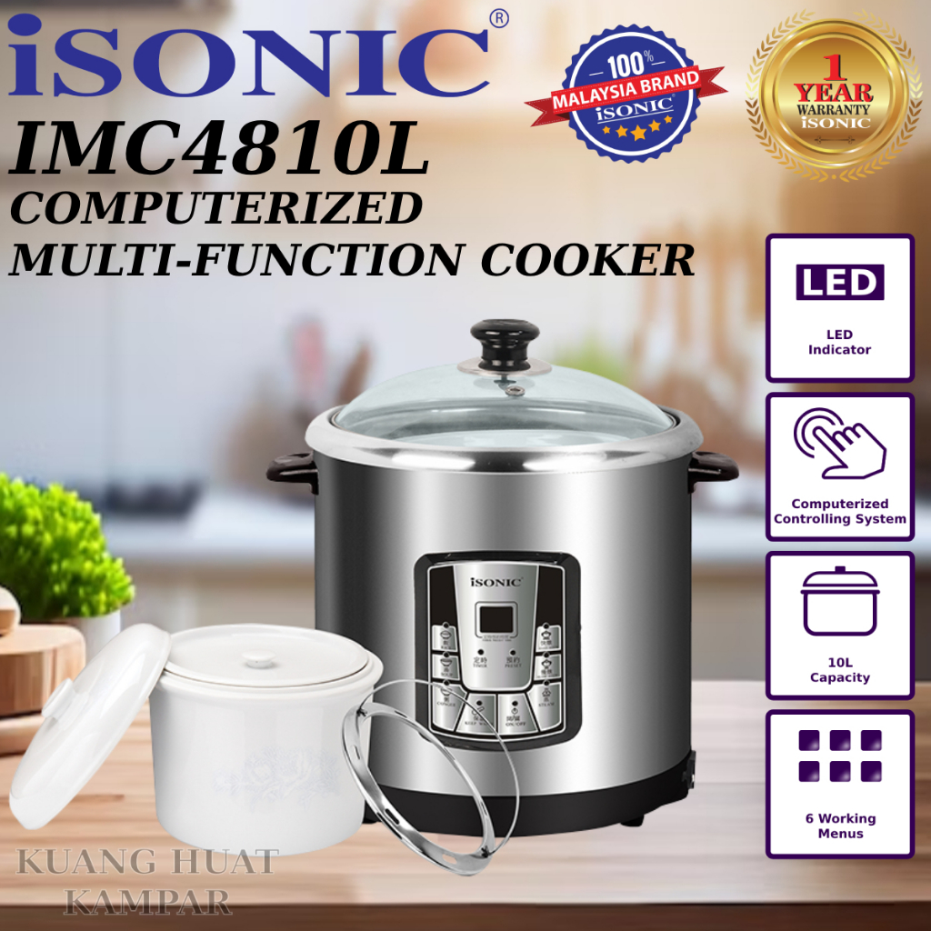 ISONIC 10.0L / 10L MULTI-FUNCTION COOKER IMC4810L / IMC-4810L / IMC4810 ...