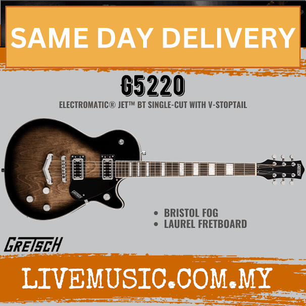 Gretsch G5220 Electromatic Jet BT Single-Cut V-Stoptail Electric Guitar | Shopee Malaysia