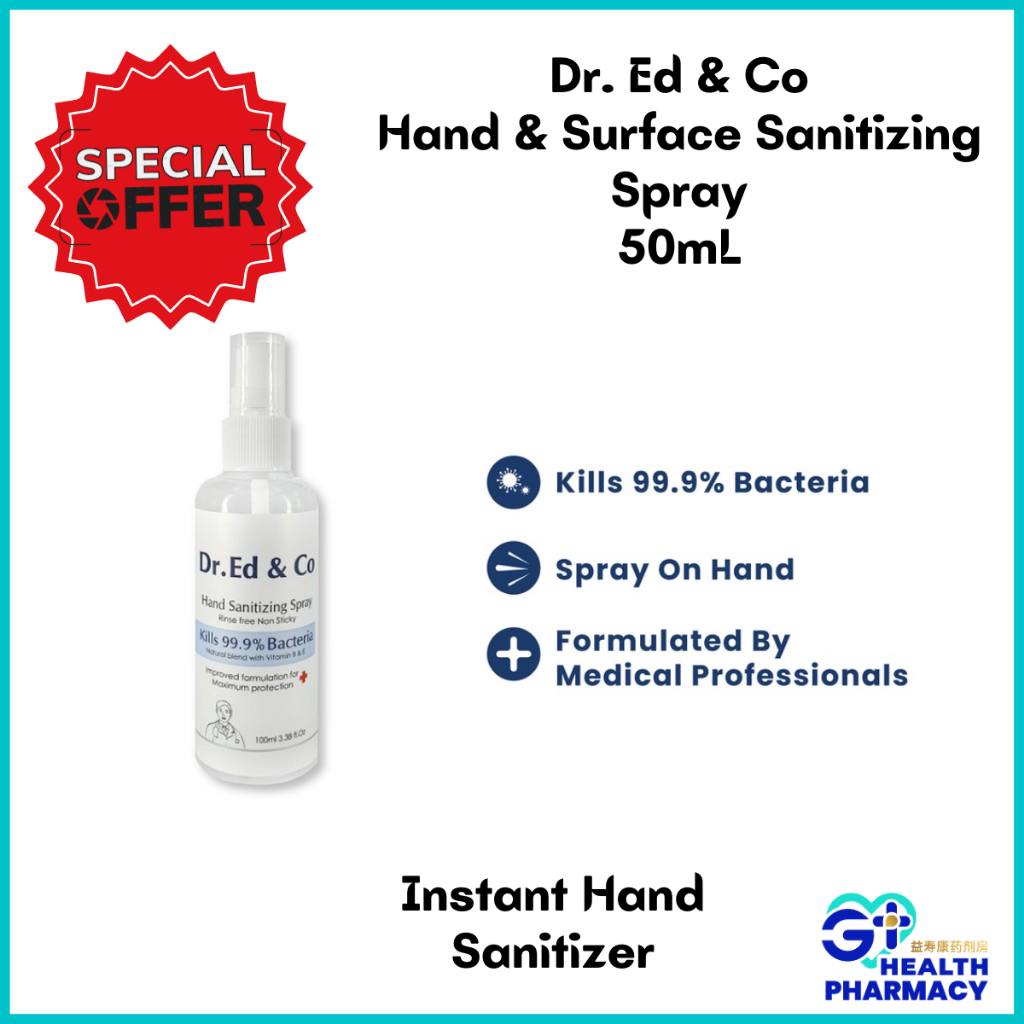 Dr.Ed & Co Hand & Surface Sanitizer Spray 50mL/ 500ML | Semburan ...