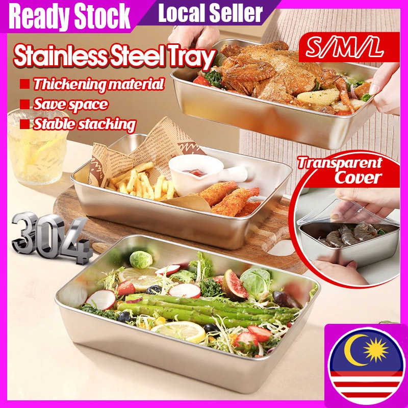 Stainless Steel Organizer Crisper Food Container Lunch Box with Lid ...