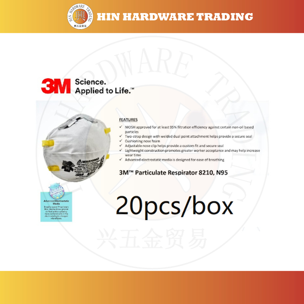 3M™ Particulate Respirator 8210 N95 SIRIM | Shopee Malaysia