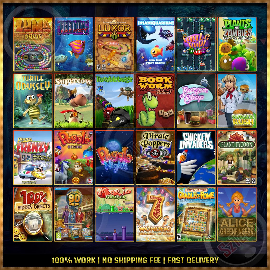 50 IN 1 Games [PC GAME] 🔥 [ DIGITAL DOWNLOAD]🔥Zuma Luxor Feeding Frenzy ...