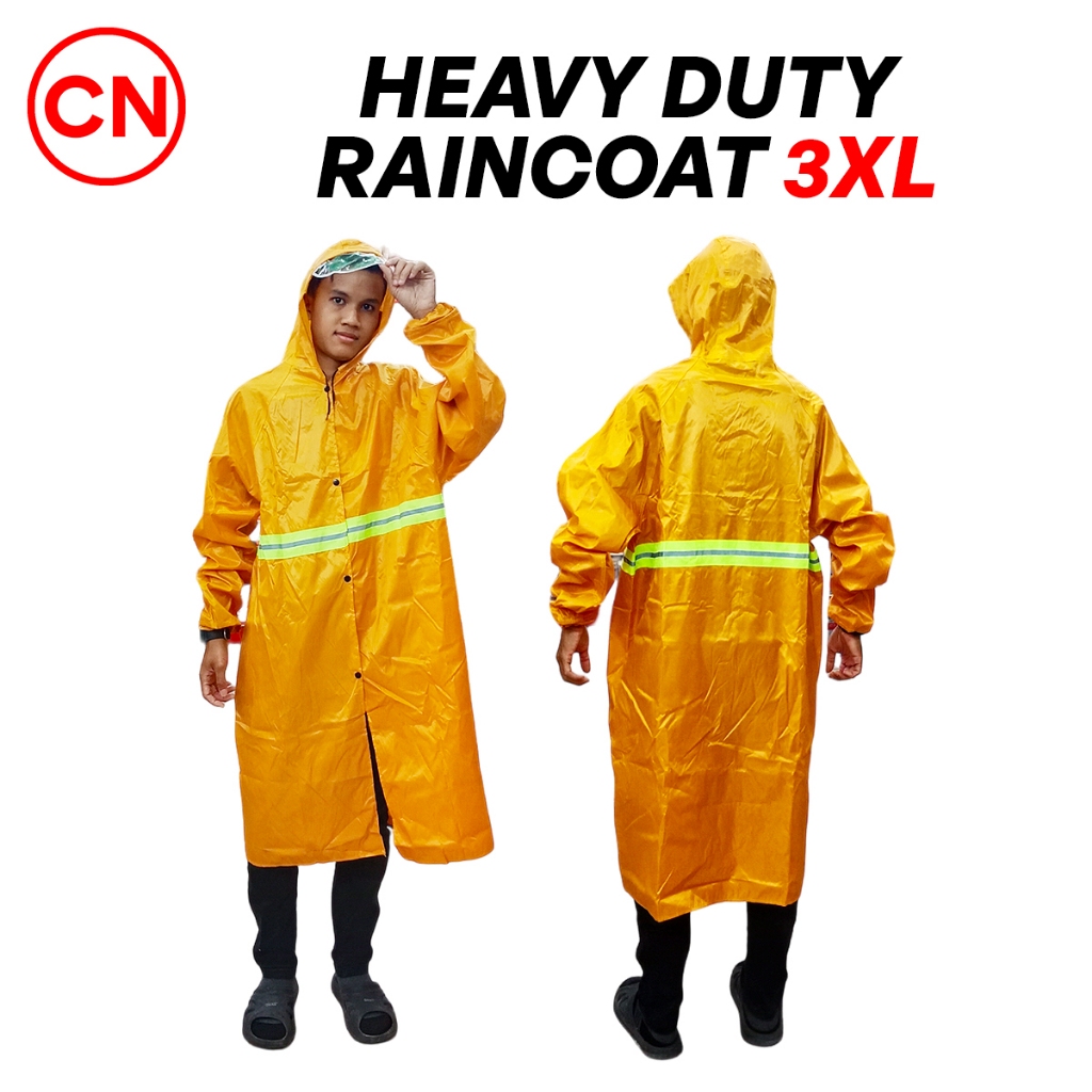 CN 'JIAOXIALA' Baju Hujan Kuning Lutut Panjang Tugas Berat Dengan ...
