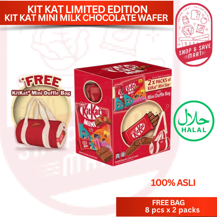 Kit Kat Mini Milk Chocolate Wafer Free Duffle Bag | Kit Kat Wafer Dalam ...