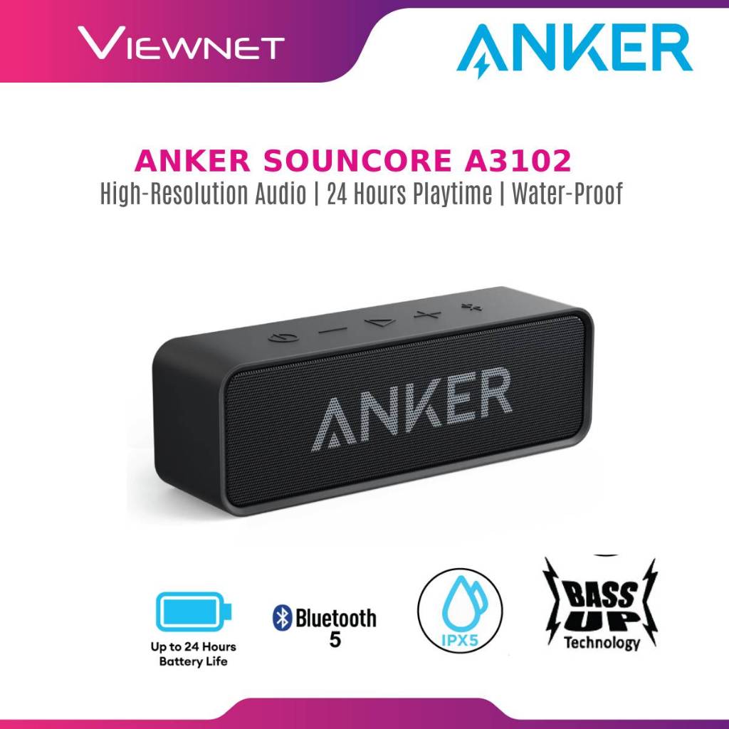 Anker Soundcore Bluetooth Speaker A3102 with IPX5 | Shopee Malaysia