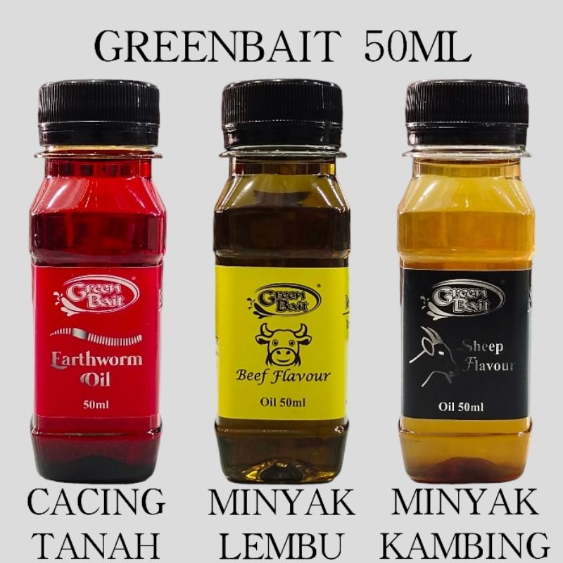 UMPAN MINYAK PANCING GREENBAIT EARTHWORM OIL SHEEP OIL BEEF OIL 50ML ...