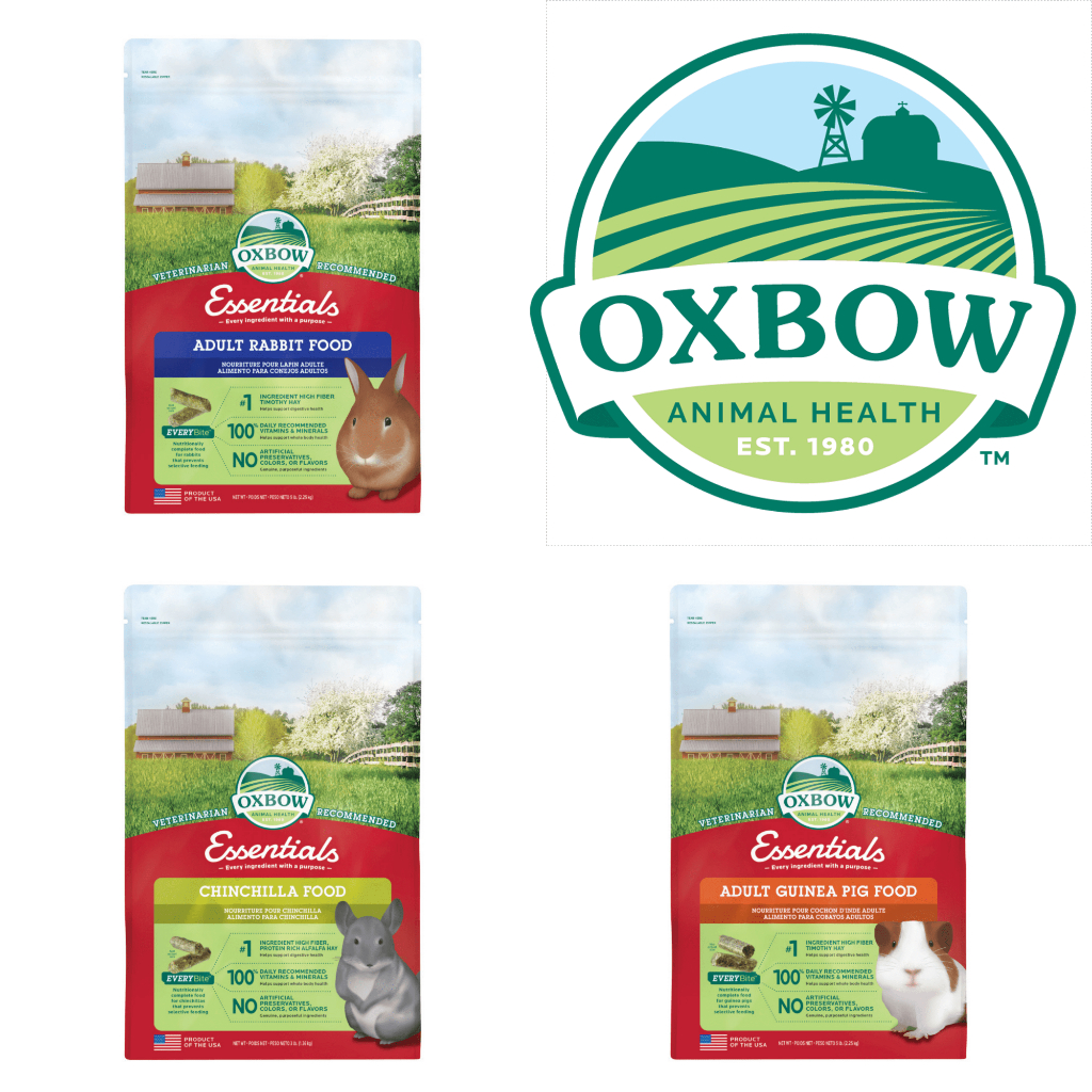 OXBOW ESSENTIALS CHINCHILLA RABBIT GUINEA PIG ADULT PELLETS FOOD ...