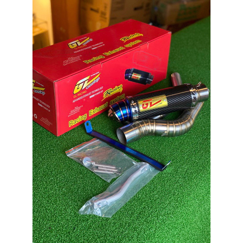 Y15ZR EXHAUST OPEN CARBON GL CUTTING RED LEO EKZOS RACING CHAMBER FOR ...