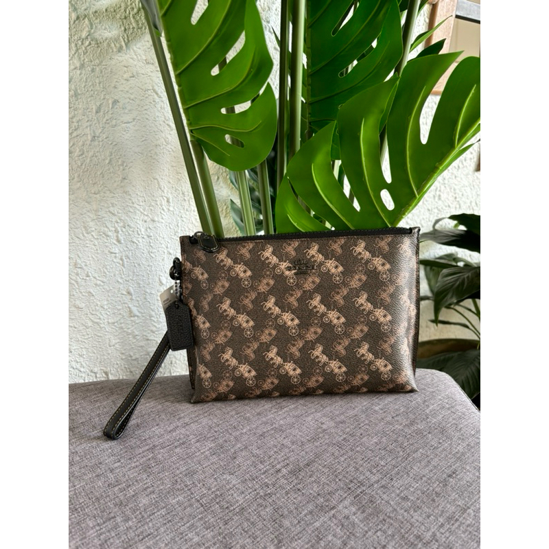 Authentic Coach Charlie Pouch With Horse And Carriage Print | Shopee ...