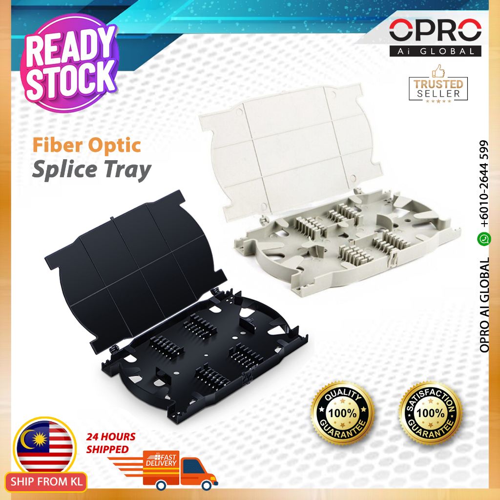 12/24 Core Premium Fiber Optic Splicing Tray c/w cover (1 pcs) | Shopee ...